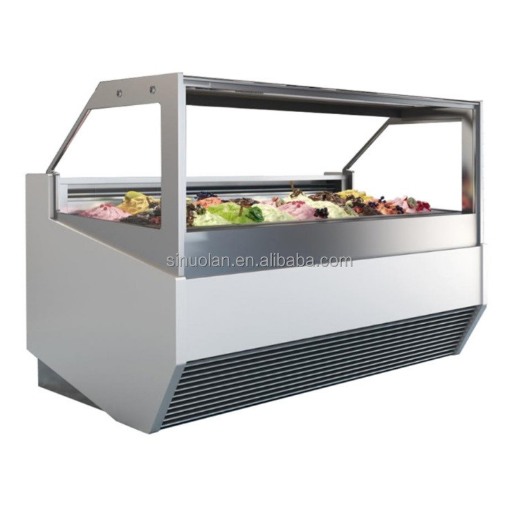 Popsicle Display Freezer Gelato Freeze Showcase Hard Ice Cream Display ...