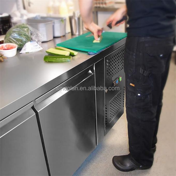 Two Door Upright Chiller Freezer Vertical Commercial Kitchen ...