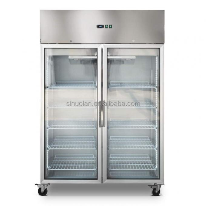 Two Door Upright Chiller Freezer Vertical Commercial Kitchen ...