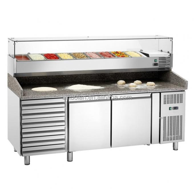 Salad Bar Pizza Work Table/prep Pizza Counter Refrigerator/pizza ...