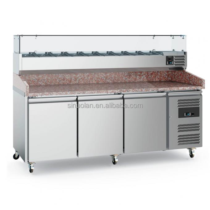 Salad Bar Pizza Work Table/prep Pizza Counter Refrigerator/pizza ...