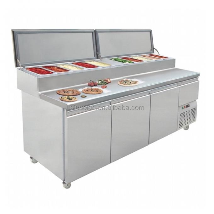 Air Cooling Preparation Refrigerator Toppings Pizza Fridge Freezer