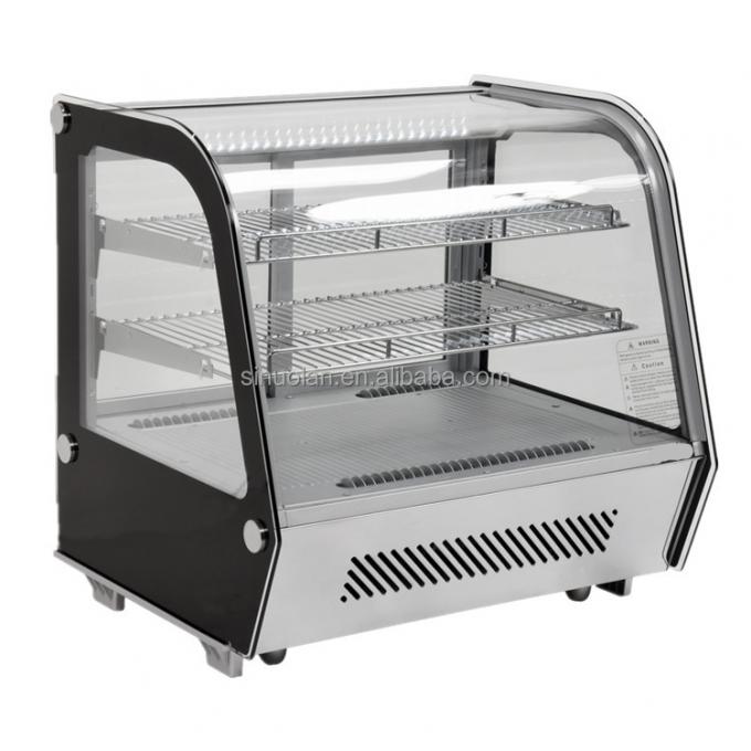 Curved Glass Electric Heating Food Warming Showcase Hot Food Pizza Pie ...